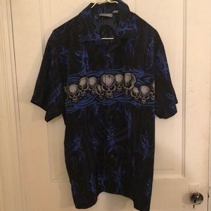 breakdown | Shirts | Breakdown Mens Blue Scull Shirt M | Poshmark